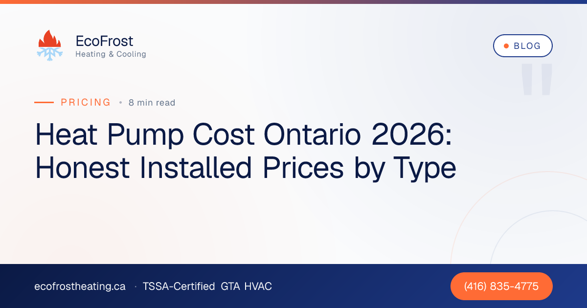 Heat Pump Cost Ontario 2026: Real Installed Prices & Rebates
